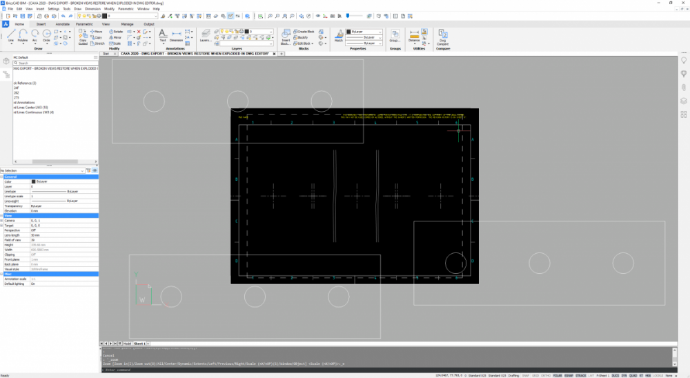 Bug: DWG Export - Broken Views Restore When Exploded in DWG Editor ...