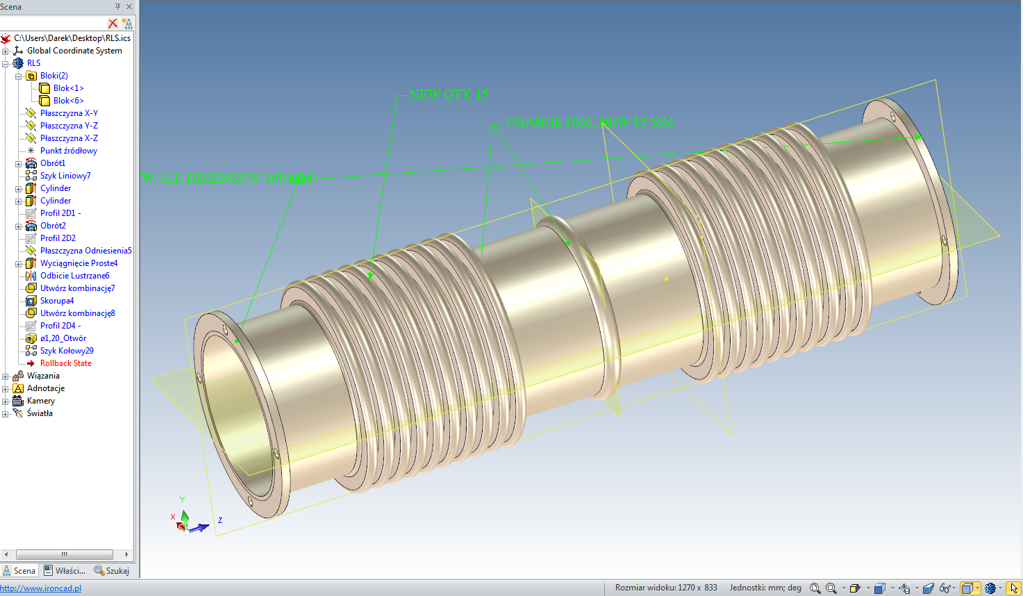 how to create a parametric compensator - General Discussion - IronCAD ...